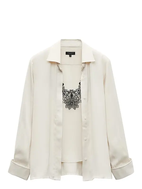 Rag & Bone Venus Lace Cami Blouse - Ivory