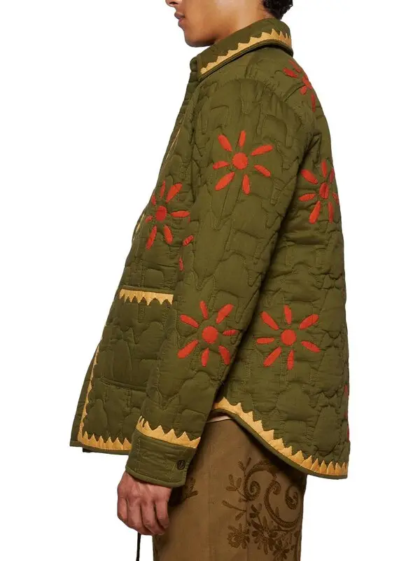 BAZISZT Nour Quilted Jacket - Khaki