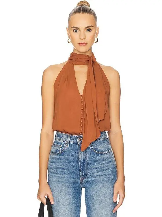 NICHOLAS Sumira Top - Chestnut