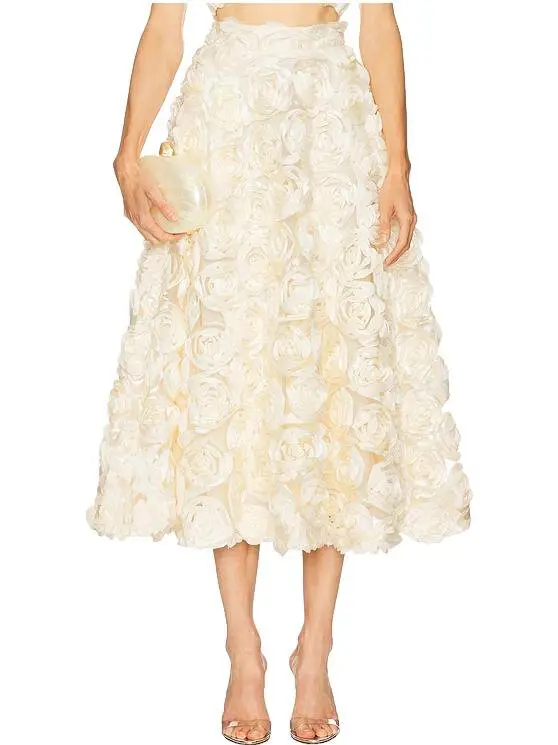 Remain Birger Christensen Maxi Sun Skirt - Egret