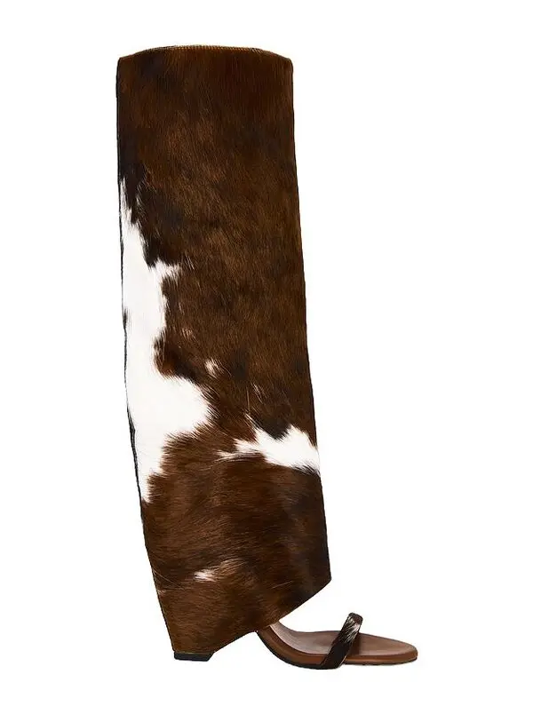 Jeffrey Campbell Shroud-f Boots - Tan & White Cow