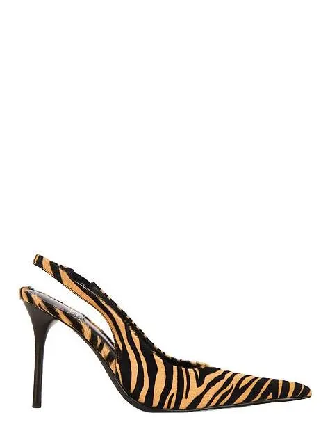 Jeffrey Campbell You Wish-f Slingback - Beige & Brown Zebra