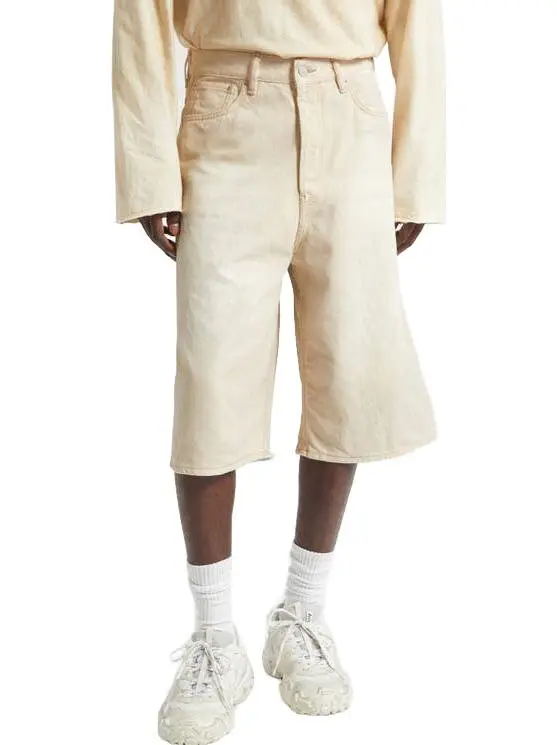 Acne Studios Baggy Denim Shorts - Sand Beige