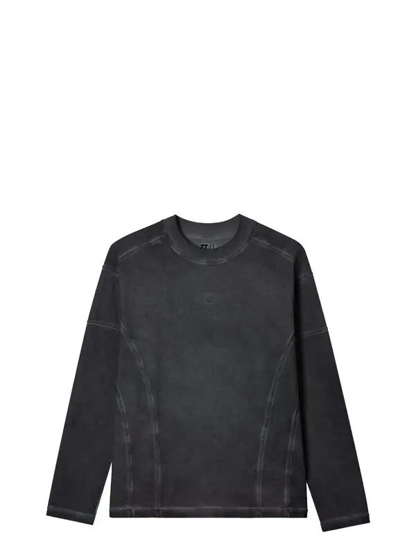 Izzue Long-sleeve Paneled T-shirt - Grey