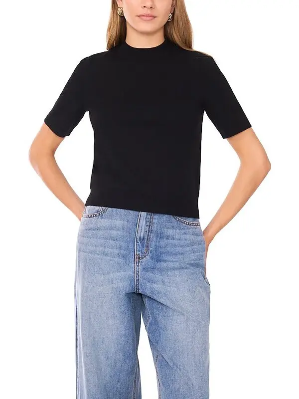 1.State Short Sleeve Sweater - Rich Black