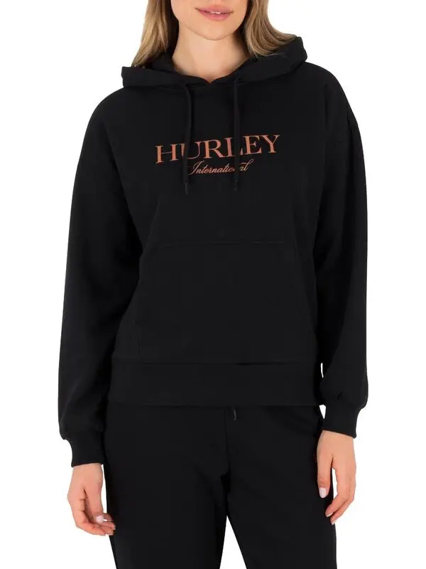 Hurley Hooded Cotton-blend Pullover - Black