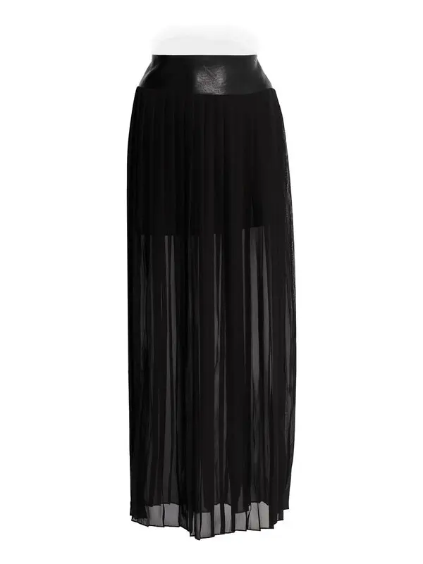 AS By DF Felice Pleated Maxi Skirt - Black