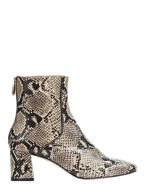 LK BENNETT Nadira Leather Ankle Boots - Mul-black/white