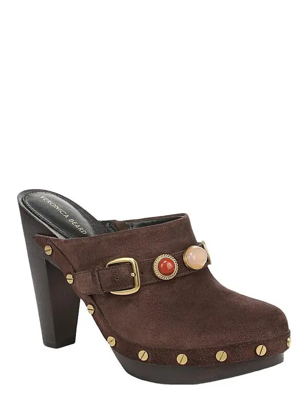 Veronica Beard Giana Charms Clog Pumps - Espresso