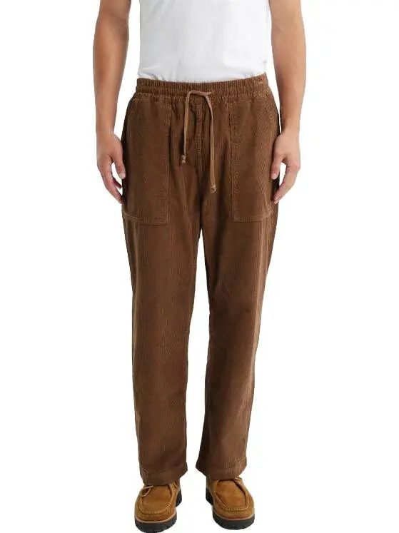 SERVICE WORKS Organic Cotton Corduroy Drawstring Chef Pants - Copper Spice