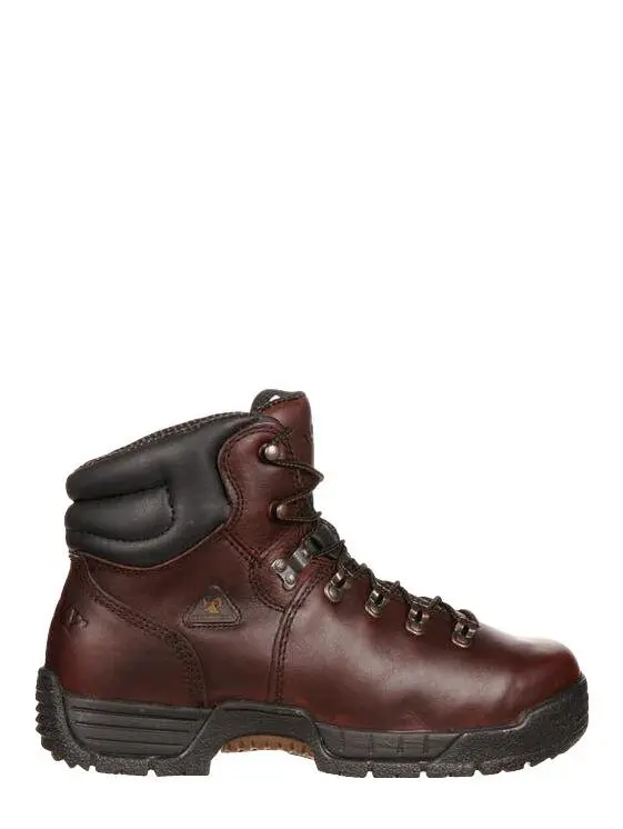 ROCKY Steel Toe Waterproof Work Boots - Dark Brown