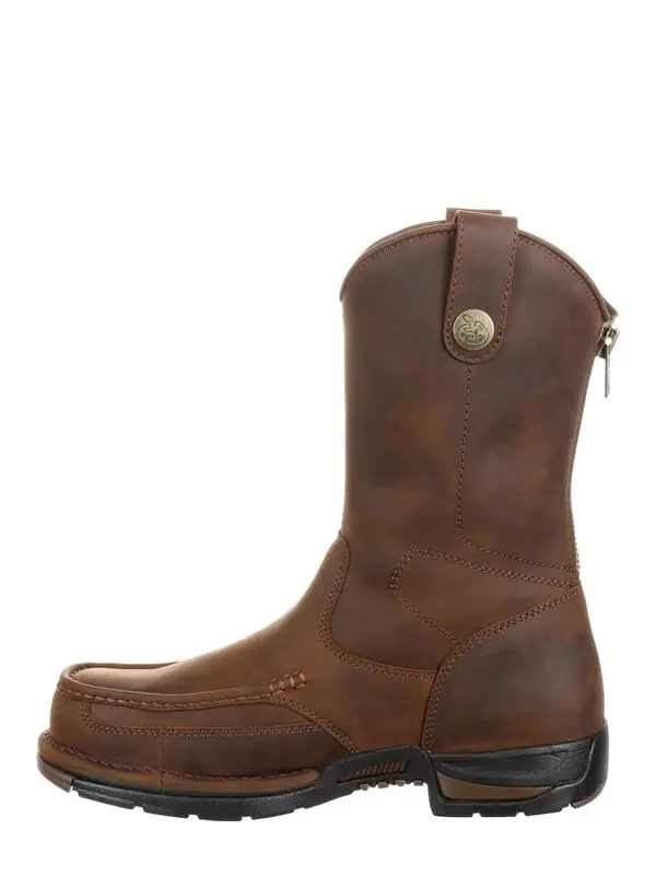 GEORGIA BOOT Athens Pull-on Work Boots - Dark Brown