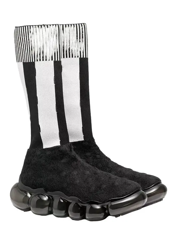 GROUNDS X Bernhard Wilhelm Jewelry Stripe Sneakers - Black