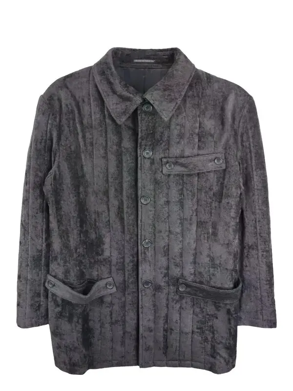 Yohji Yamamoto Pleated Linen Jacket - Grey