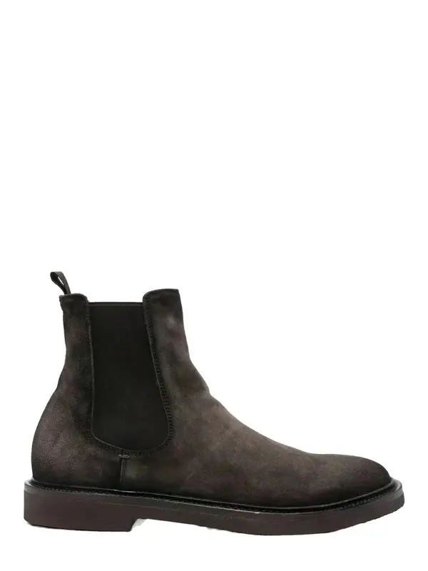 Officine Creative Elasticated-panel Suede Boots - Brown