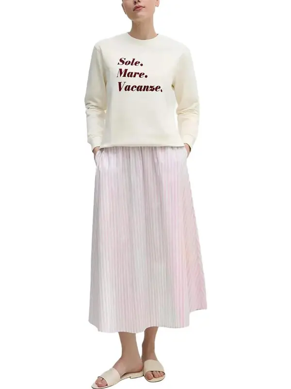 JOOP! Striped Midi A-line Skirt - Pink