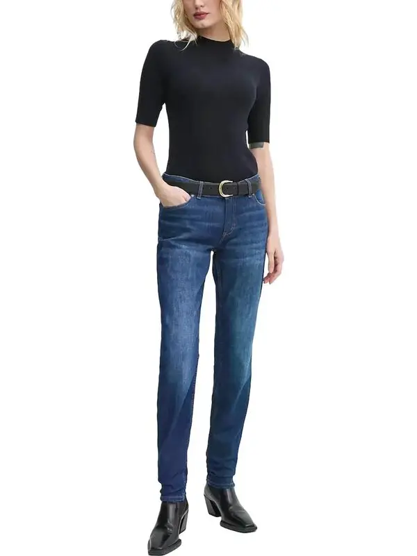 Marc O'polo Ribbed Mock-neck Top - Black