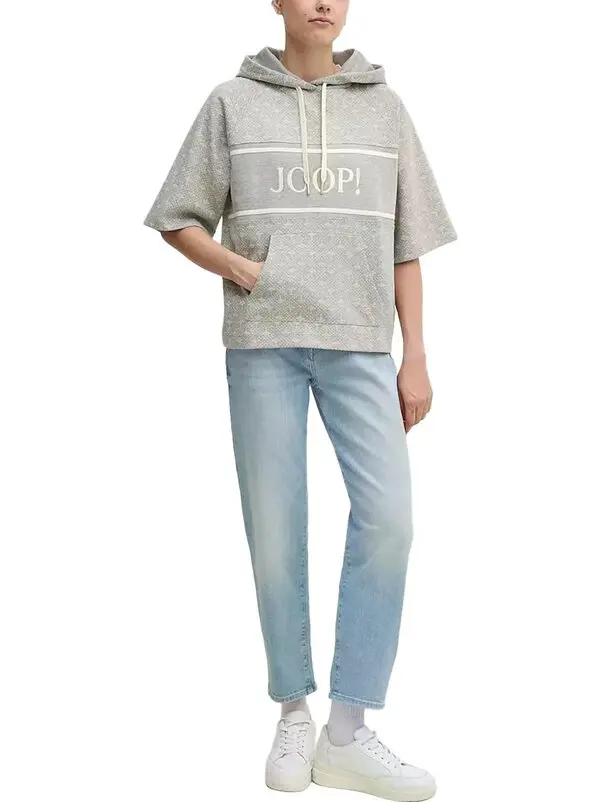 JOOP! Short-sleeve Patterned Hoodie - Grey
