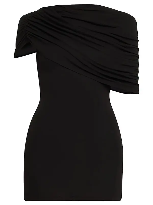 ESSE STUDIOS Bonachi Draped Mini Dress - Black