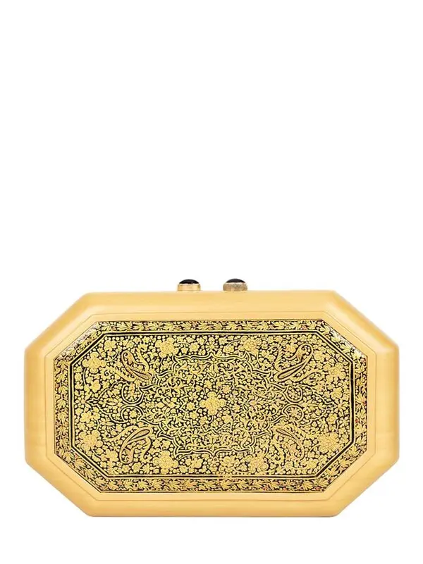SILVIA FURMANOVICH Marquetry Clutch With Onyx - One-color