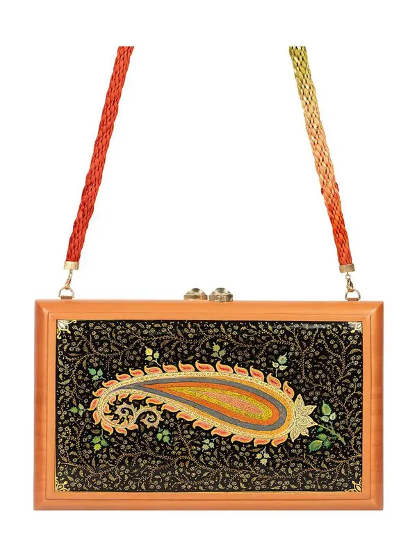 SILVIA FURMANOVICH Marquetry And Papier Mache Clutch With Prasiolite Clasp - One-color
