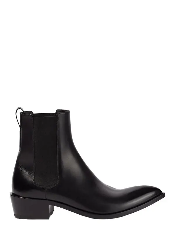 TOM FORD Leather Chelsea Boots - Black