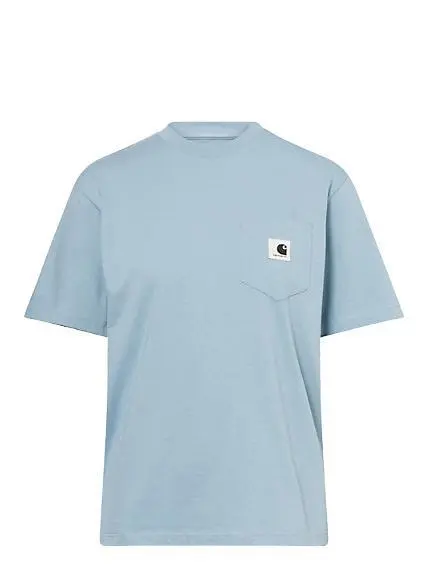 Carhartt Work In Progress Logo-patch Pocket Cotton T-shirt - Citadel