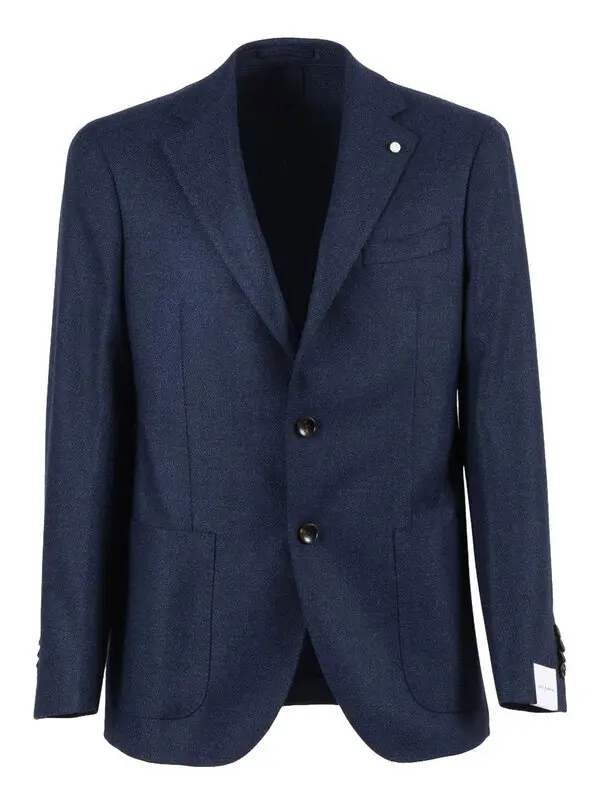 LUIGI BIANCHI Single-breasted Jacket - Blue