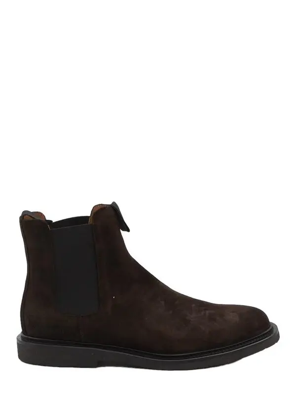 COMMON PROJECTS Chelsea Boots In Waxed Suede - Brown