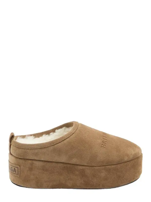Balenciaga Alaska Soft Platform Sabots - Brown