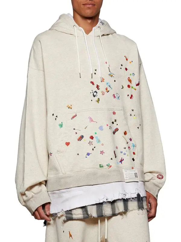 Mihara Yasuhiro Triple Layered Hoodie - White
