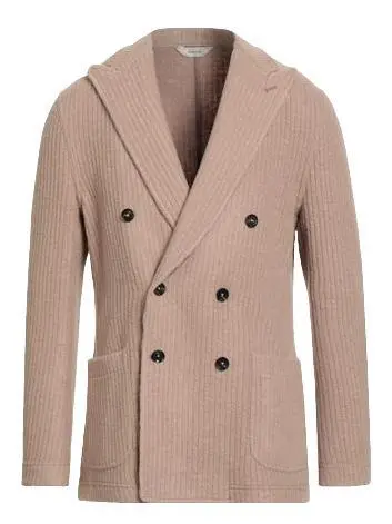 PAOLONI Double-breasted Virgin Wool Blend Blazer - Beige