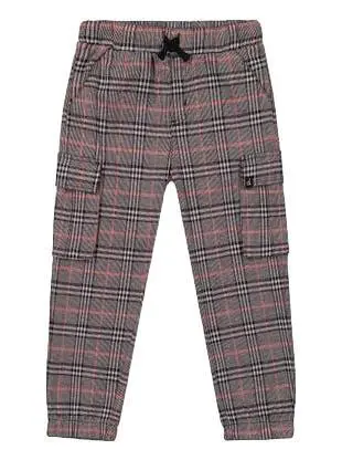 DEUX PAR DEUX Plaid Cargo Pant - Gray And Black