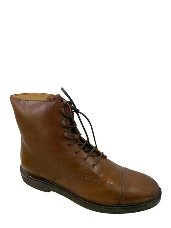 Brunello Cucinelli Lace-up Cap-toe Boots - Brown