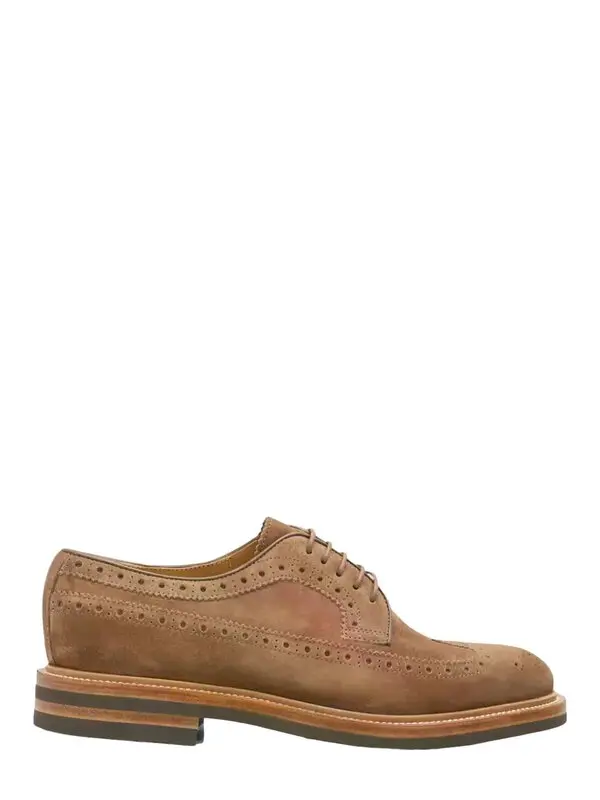 Brunello Cucinelli Brogue Suede Shoes - Brown