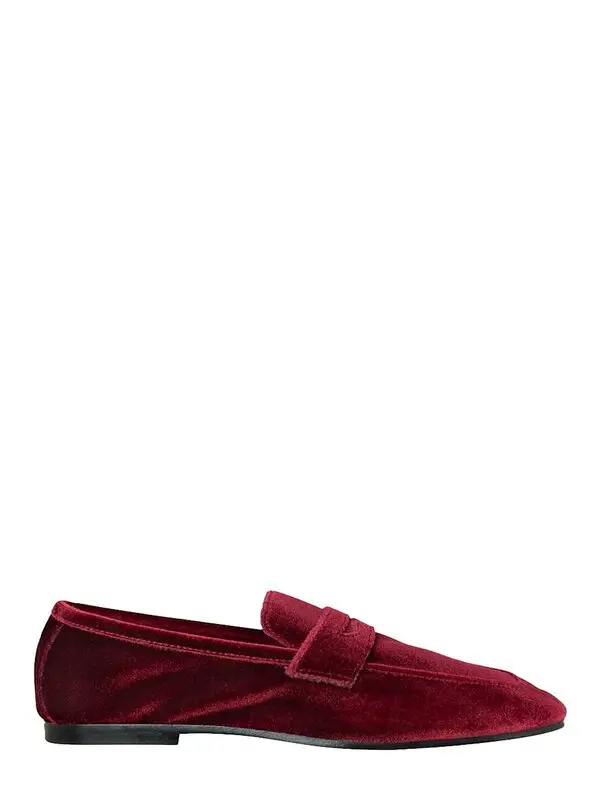 SOPHIQUE Velvet Penny Loafers - Bordeaux