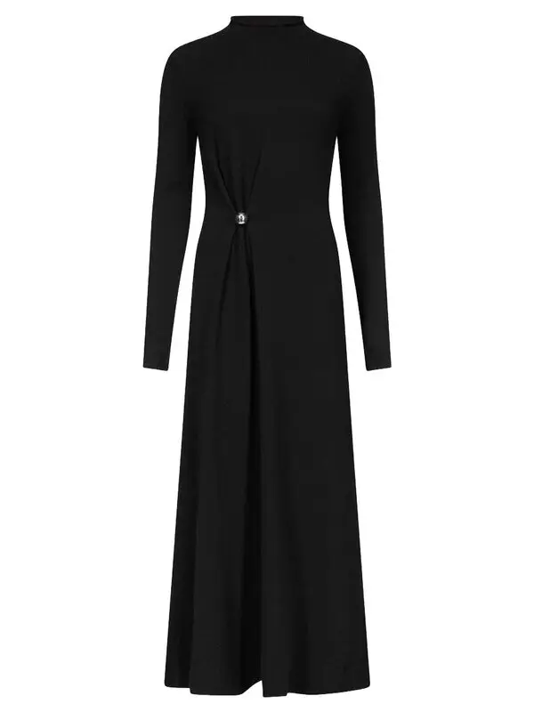 Loulou De Saison Lucero Draped Knit Dress - Black