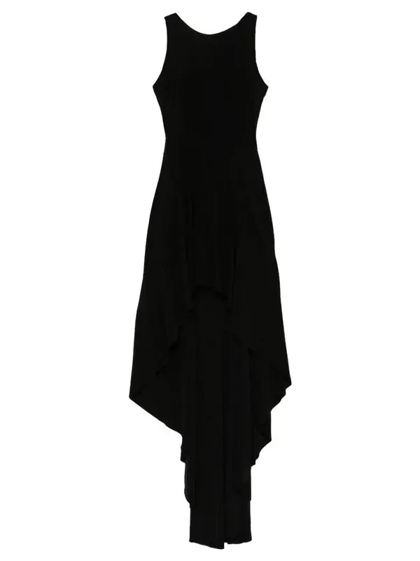 Norma Kamali Asymmetric Mini Dress - Black