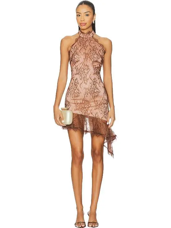 Retrofete Raquelle Lace Dress - Espresso