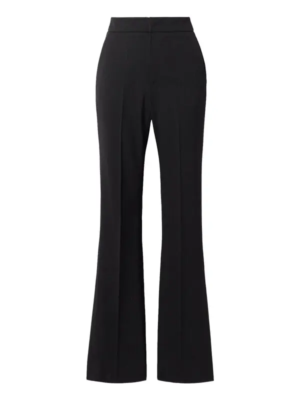 Sasuphi Slim-fit Flared Twill Pants - Black