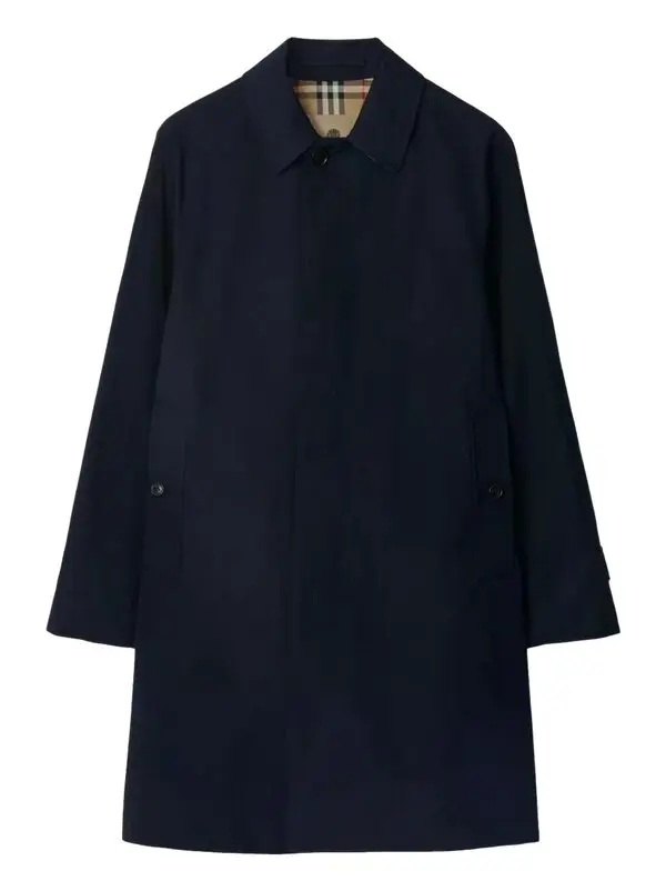 Burberry Camden Raglan-sleeve Coat - Blue