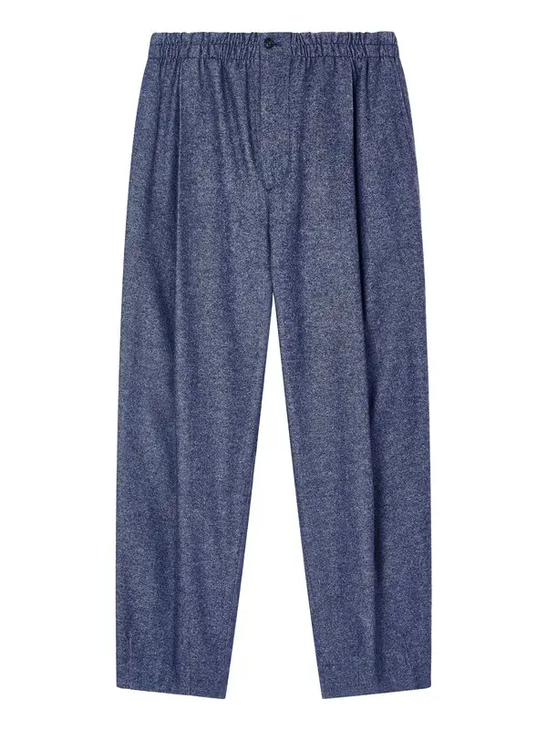 Giorgio Armani Cashmere-blend Flannel Trousers - Blue