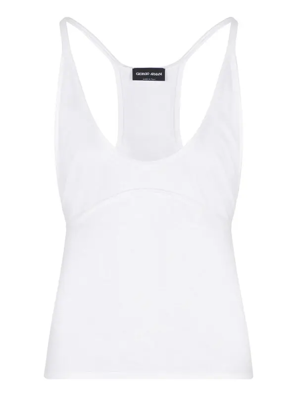 Giorgio Armani Viscose Jersey Top - White