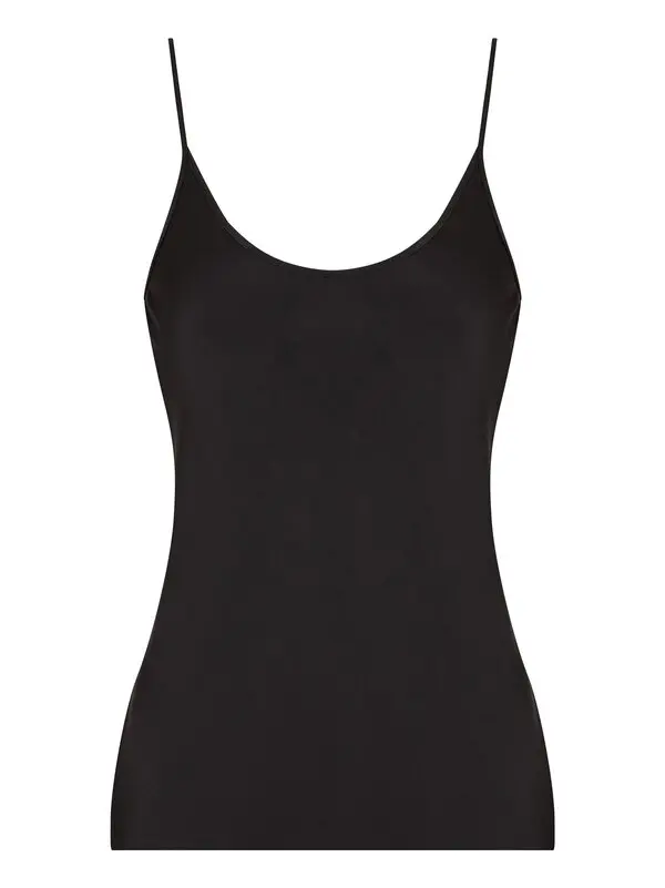 Giorgio Armani Double-sided Silk-satin Top - Black