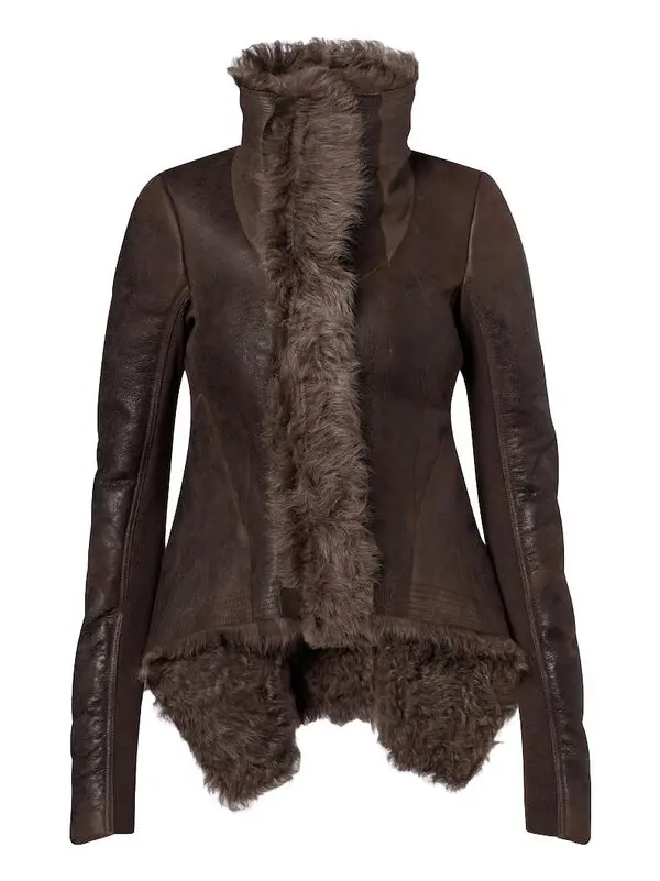 Rick Owens Shearling Jacket - Brown