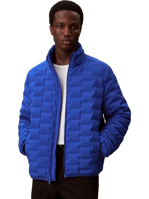 Calvin Klein Packable Lightweight Quilted Goose Down Puffer Jacket - Cobalt