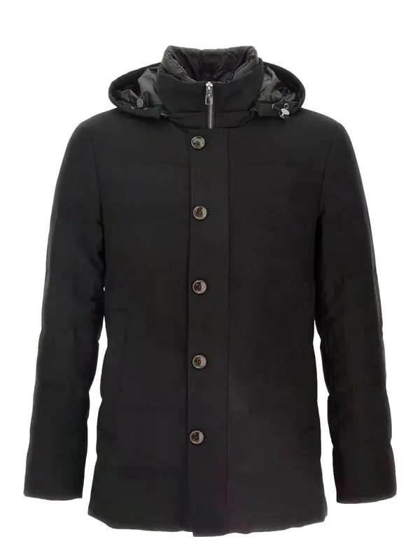 MONTECORE Removable-hood Coat - Black