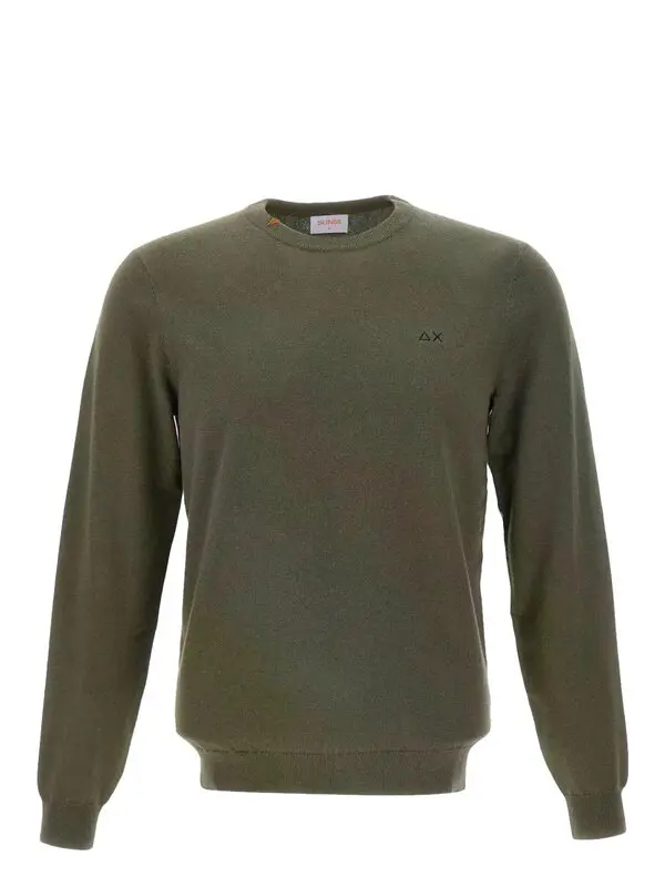 SUN 68 Logo-embroidered Sweater - Green