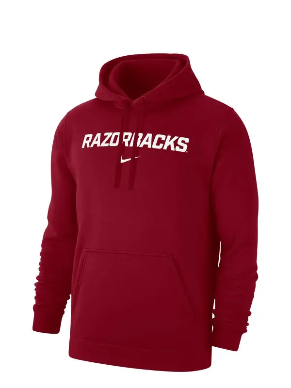 Nike Arkansas Club Fleece College Pullover Hoodie - Red