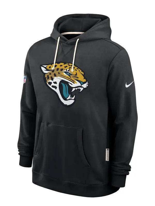 Nike Jacksonville Jaguars Initial Home Sideline Dri-fit Nfl Pullover Hoodie - Black